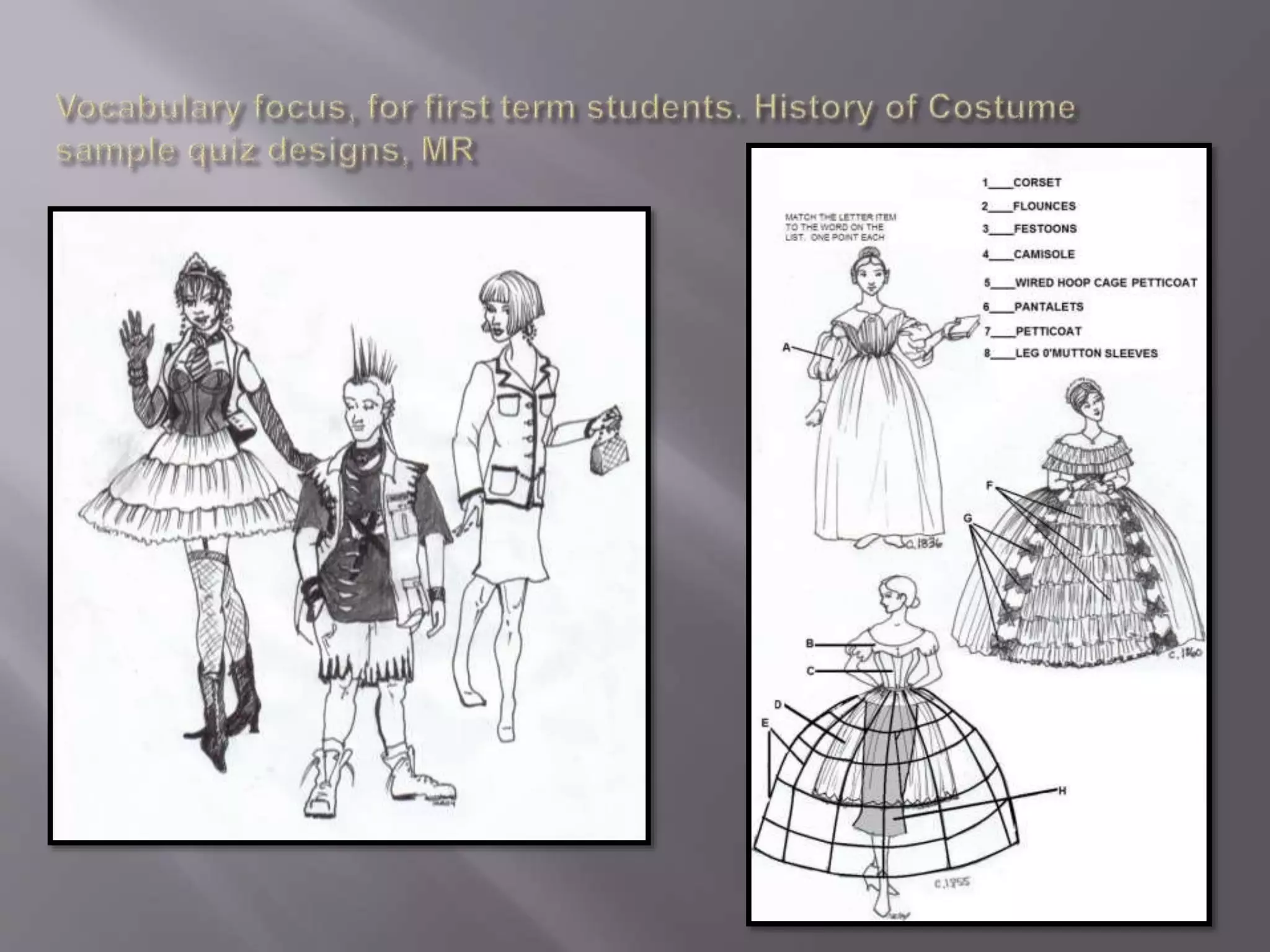 Part 1 teaching selections costume design | PPTX