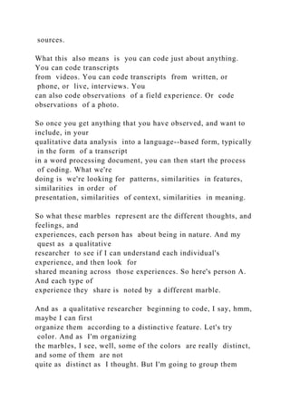 Part 1The Analysis and Interpretation of Qualitative Data Th.docx