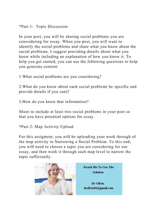 Part 1 Topic DiscussionIn your post, you will be sharing soci.docx