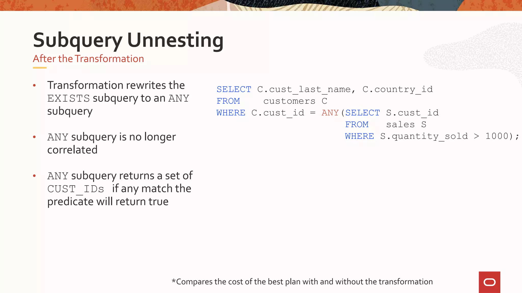 Part1 Of Sql Tuning Workshop Understanding The Optimizer Ppt