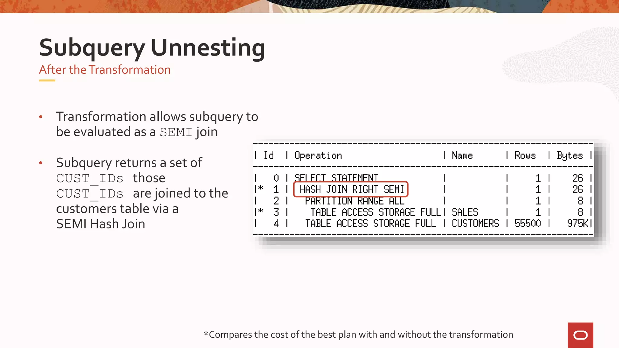 Part1 Of Sql Tuning Workshop Understanding The Optimizer Ppt