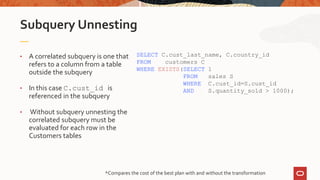 Part1 of SQL Tuning Workshop - Understanding the Optimizer | PPT