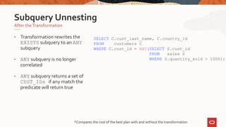 Part1 of SQL Tuning Workshop - Understanding the Optimizer | PPT
