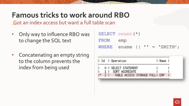 Part1 of SQL Tuning Workshop - Understanding the Optimizer | PPT