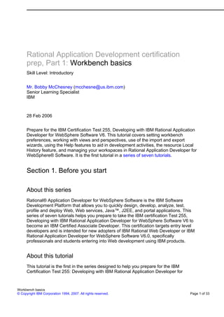Part 1 workbench basics | PDF