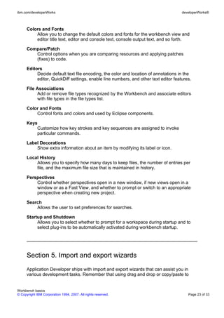 Part 1 workbench basics | PDF