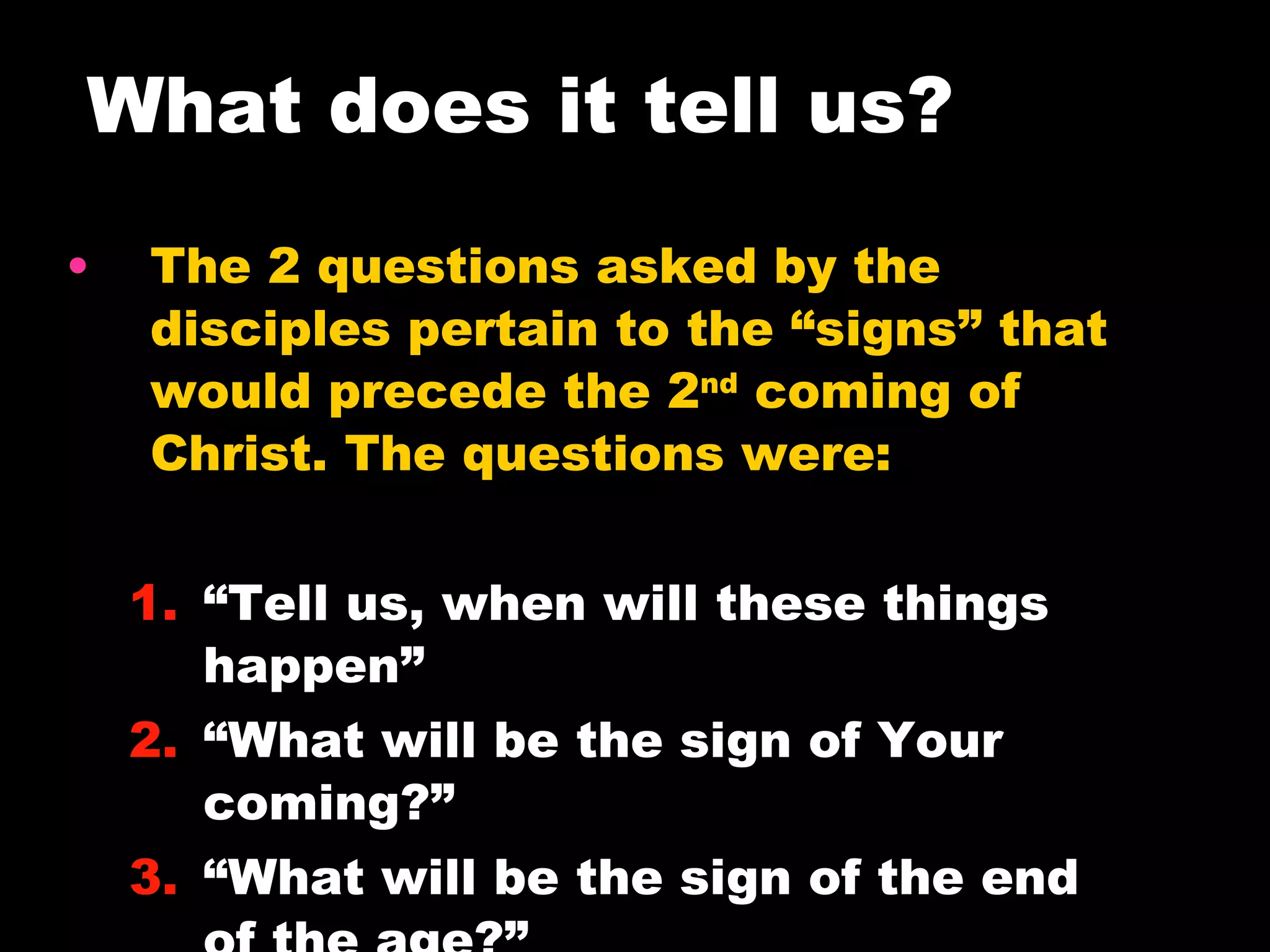 The Signs of the End Times | PPT