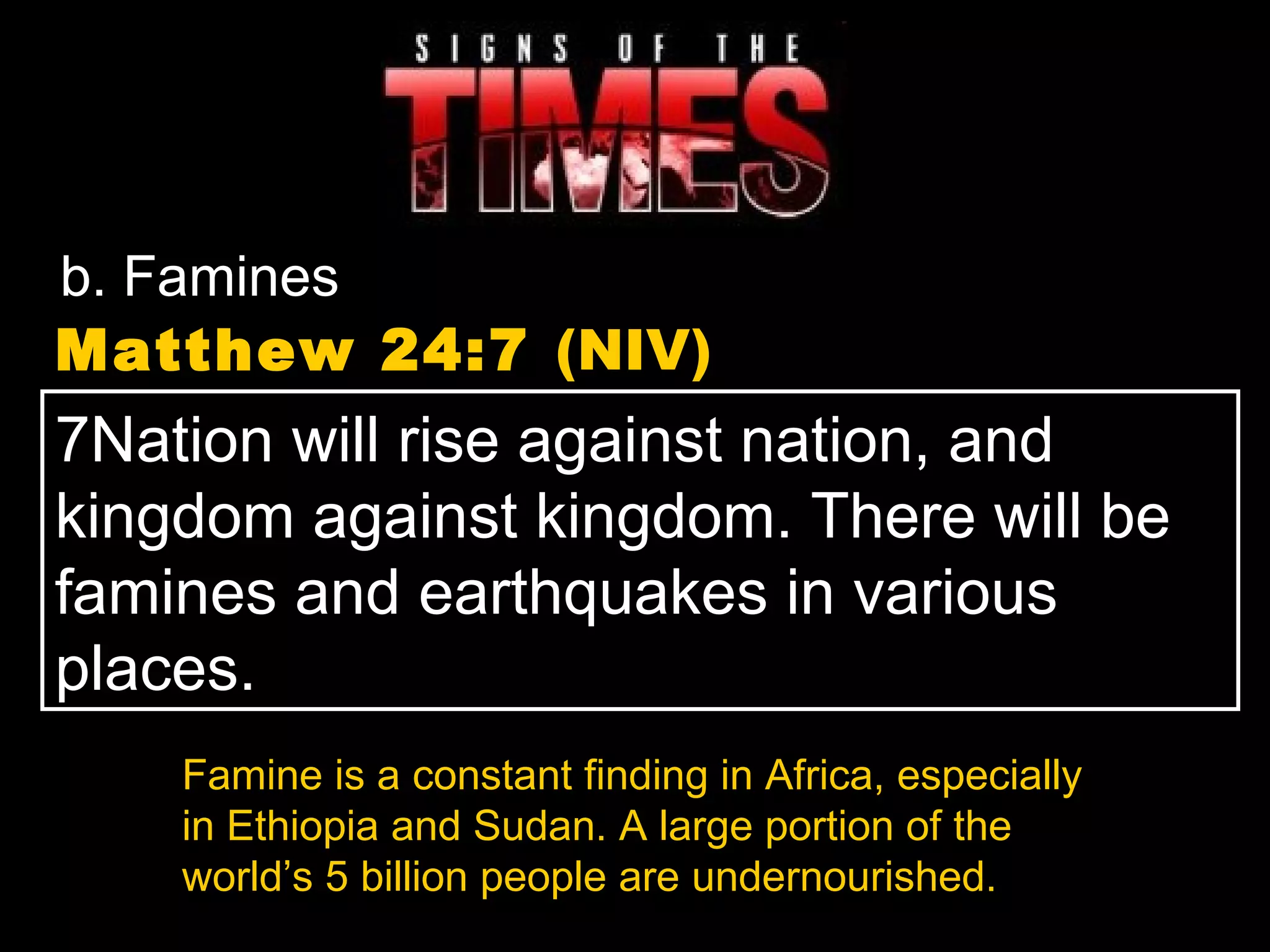 The Signs of the End Times | PPT
