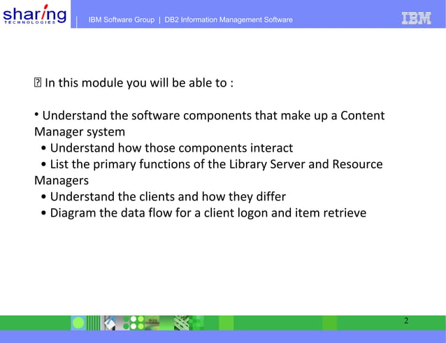 Part 2 IBM db2 content manager API training Slides | PPT