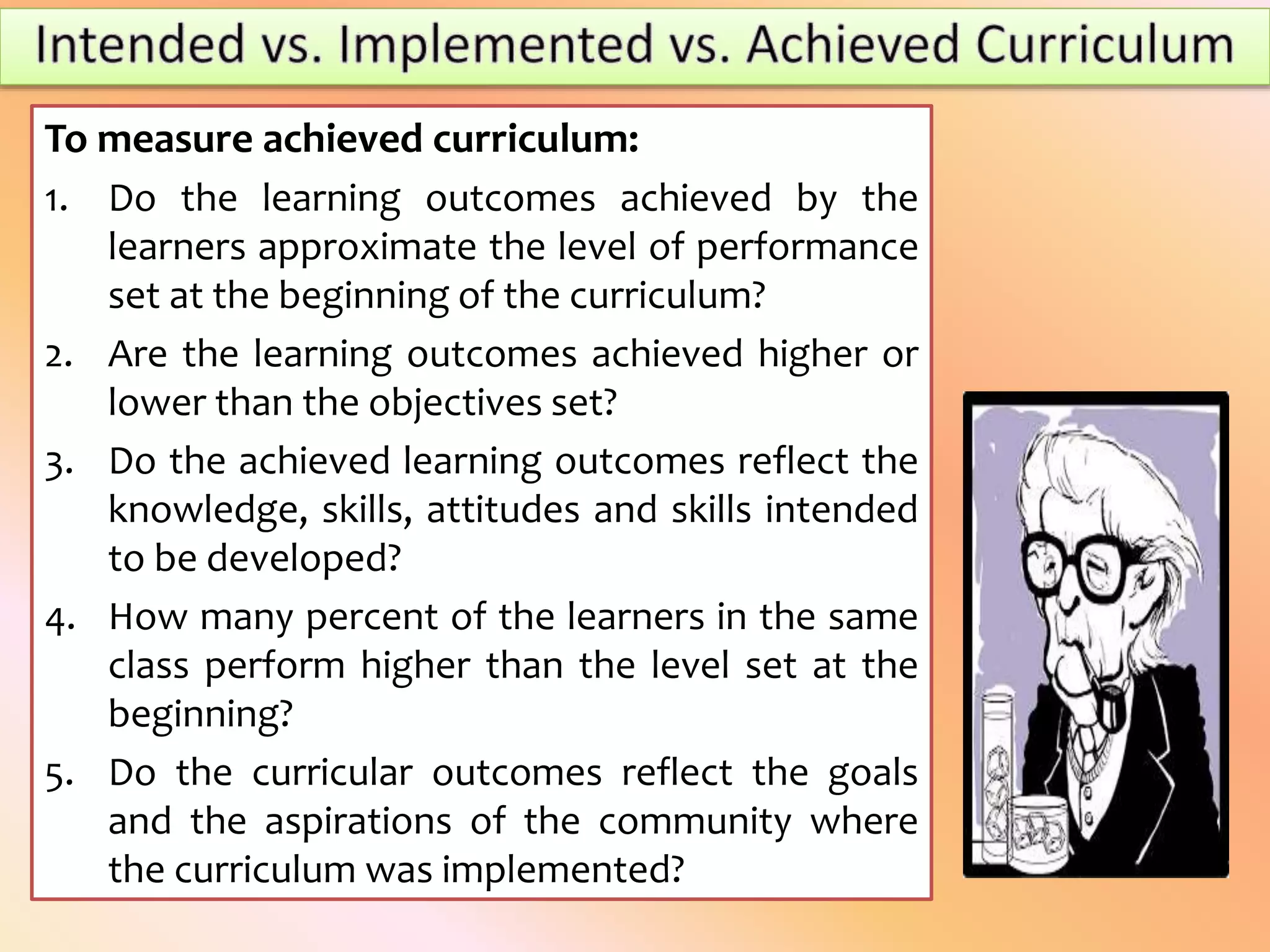 intended vs implemented vs achieved curriculum | PPTX