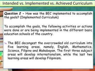 intended vs implemented vs achieved curriculum | PPTX