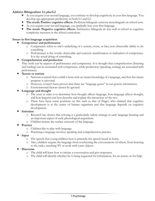 Psycholinguistics - Part 2 | PDF