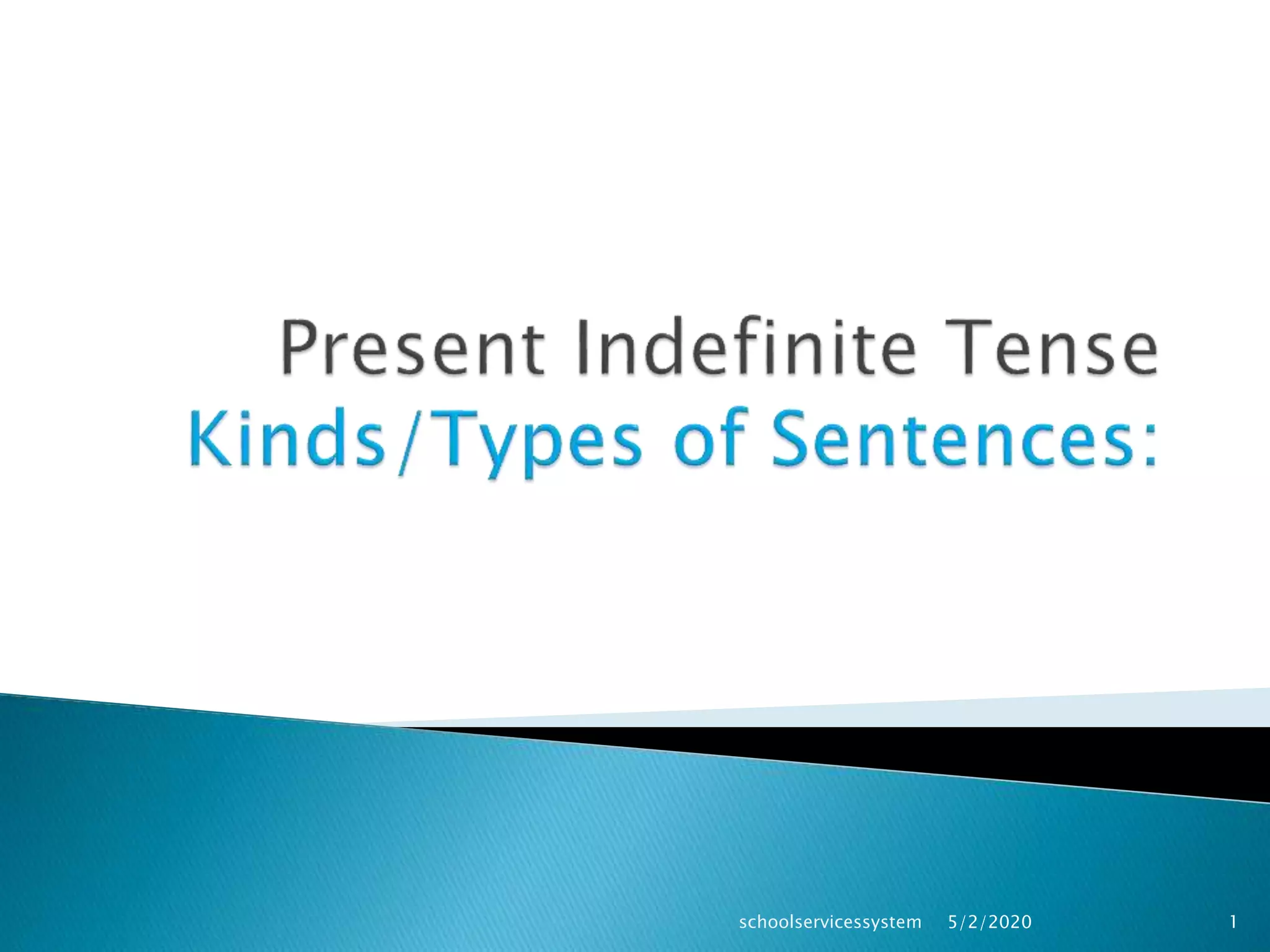 Present Indefinite Tense Part 2 | PPT