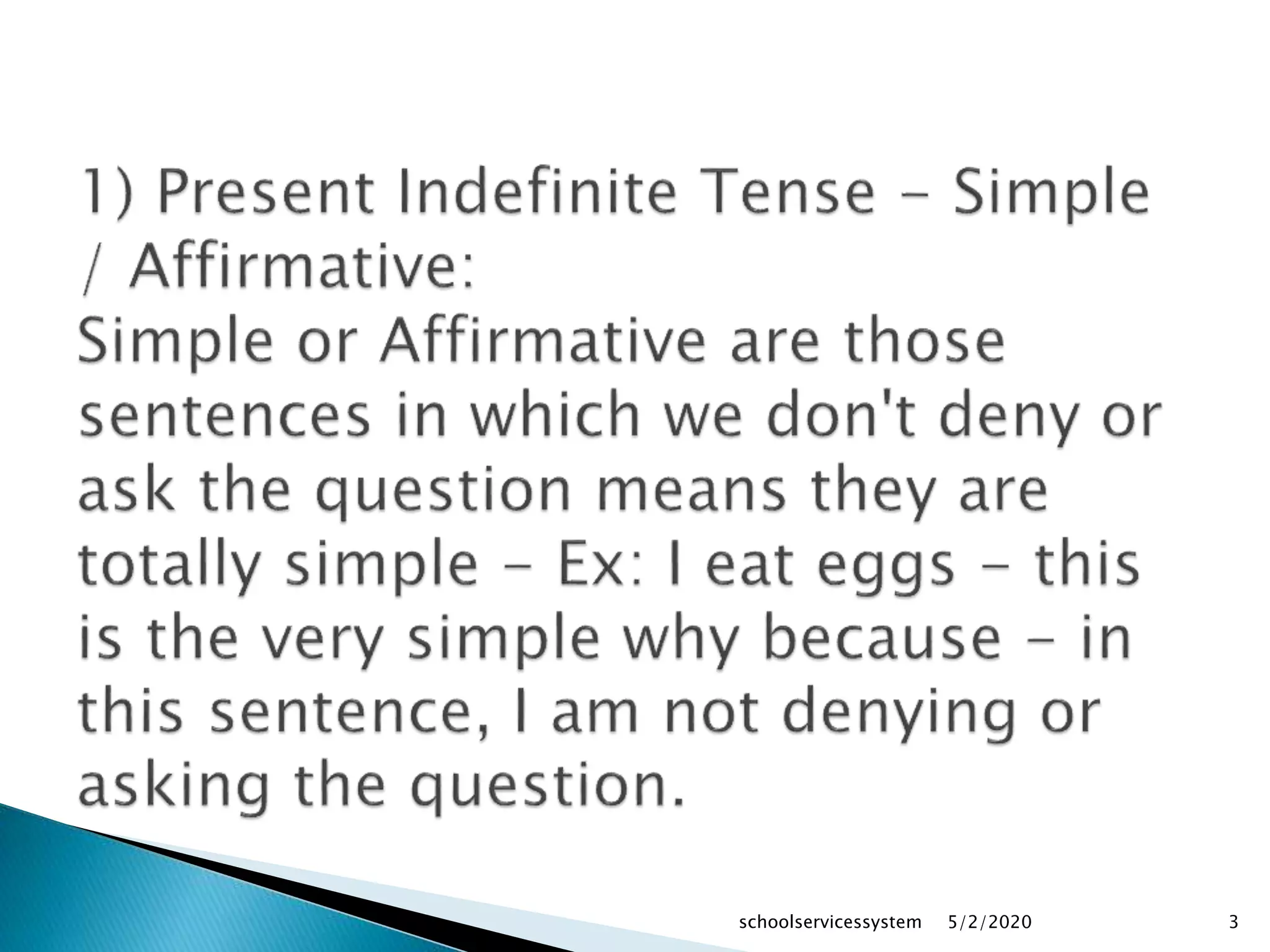 Present Indefinite Tense Part 2 | PPT