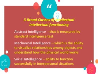Theories and Definitions of Intelligence | PPTX