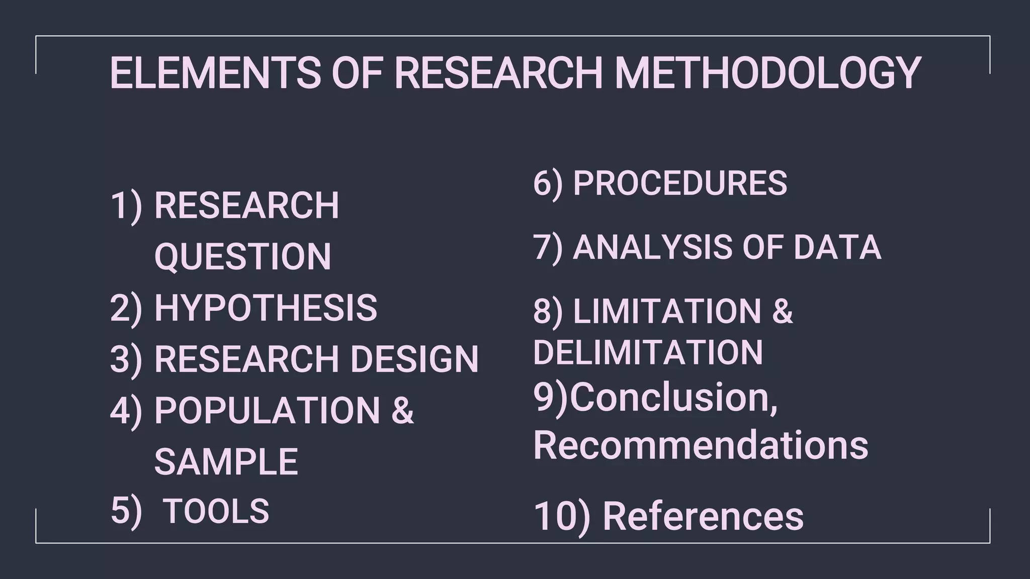 Framing a research question | PPTX