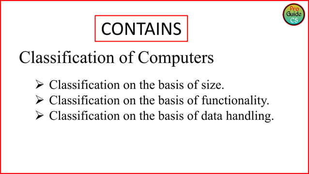 Part 2 Classification of Computers | PPT