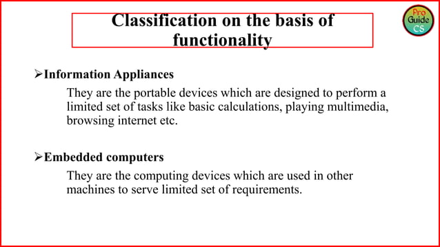 Part 2 Classification of Computers | PPT