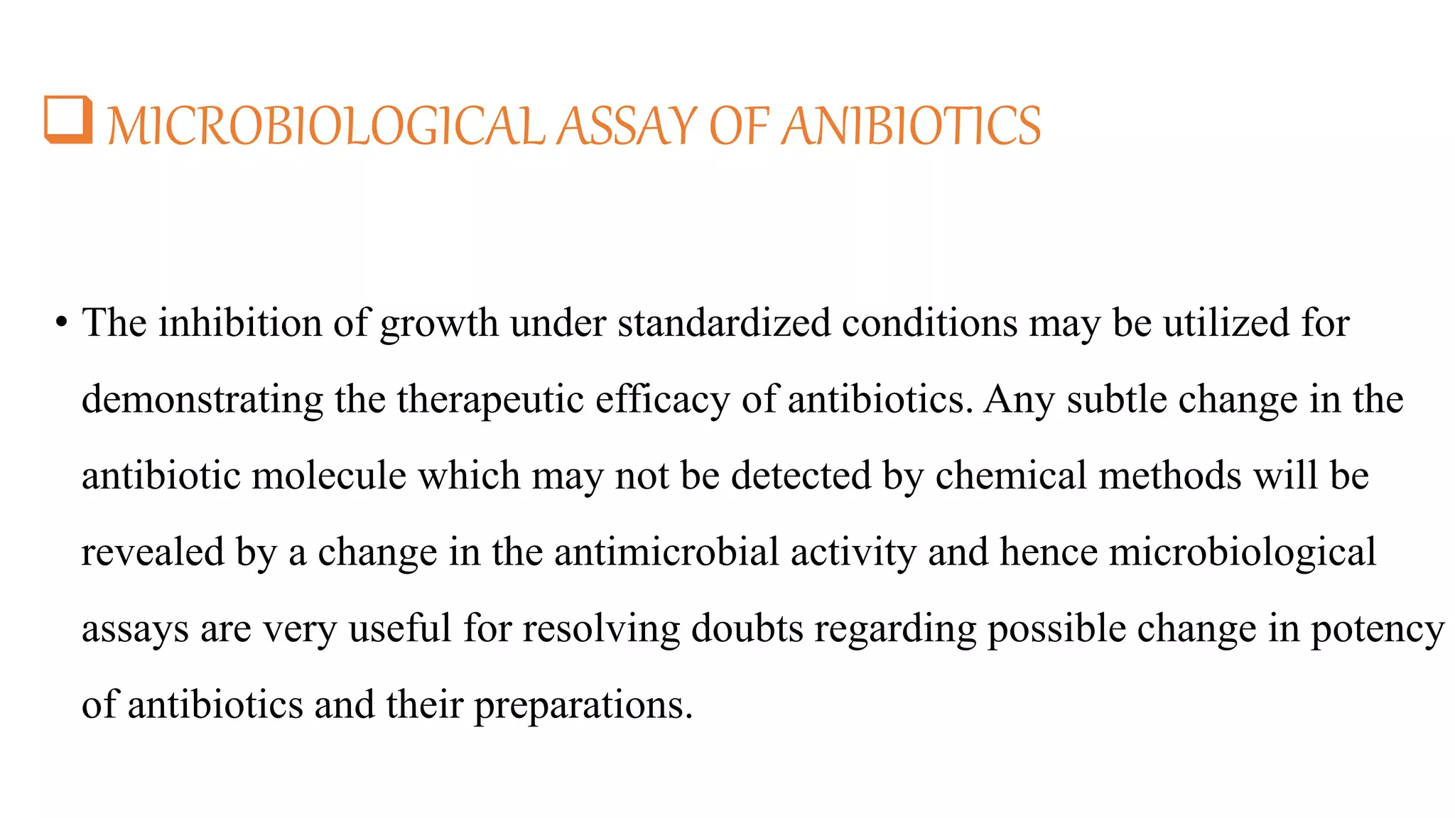 Principles and methods of different microbiological assay, methods for ...