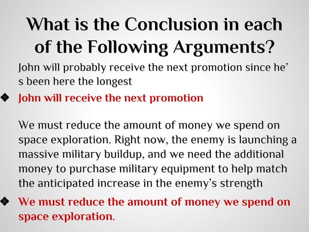 Understanding Logical Argumentation Structure And Reasoning Ppt