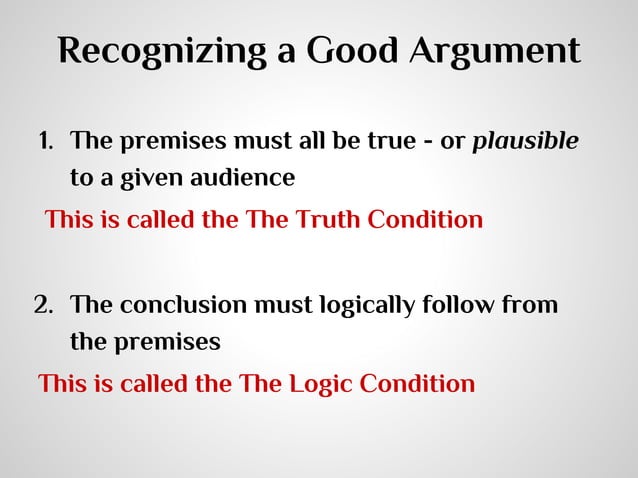 Understanding Logical Argumentation Structure And Reasoning Ppt