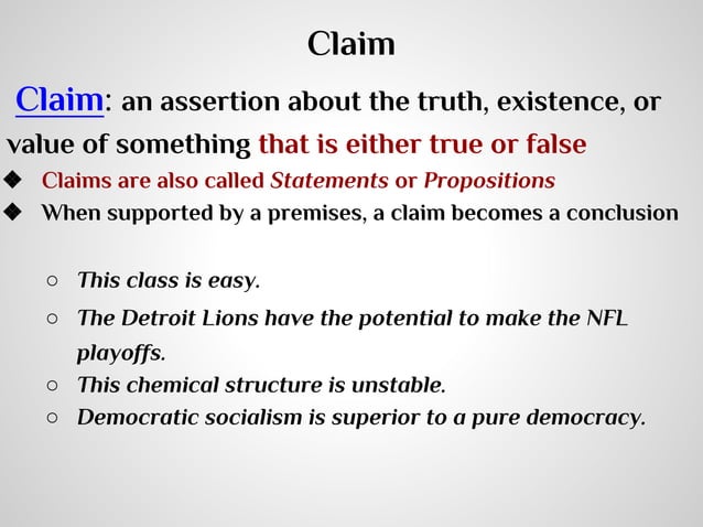 Understanding Logical Argumentation Structure And Reasoning Ppt