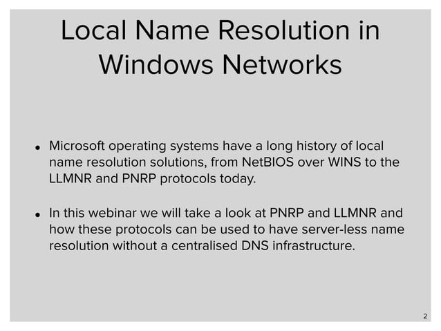 Part 2 - Local Name Resolution in Windows Networks | PDF