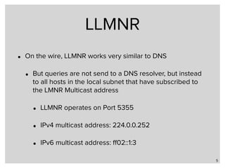 Part 2 - Local Name Resolution in Windows Networks | PDF