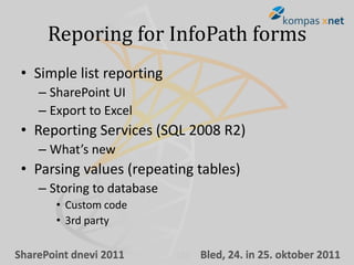 Building business forms with InfoPath 2010 and SharePoint 2010 – Part 2 | PPTX