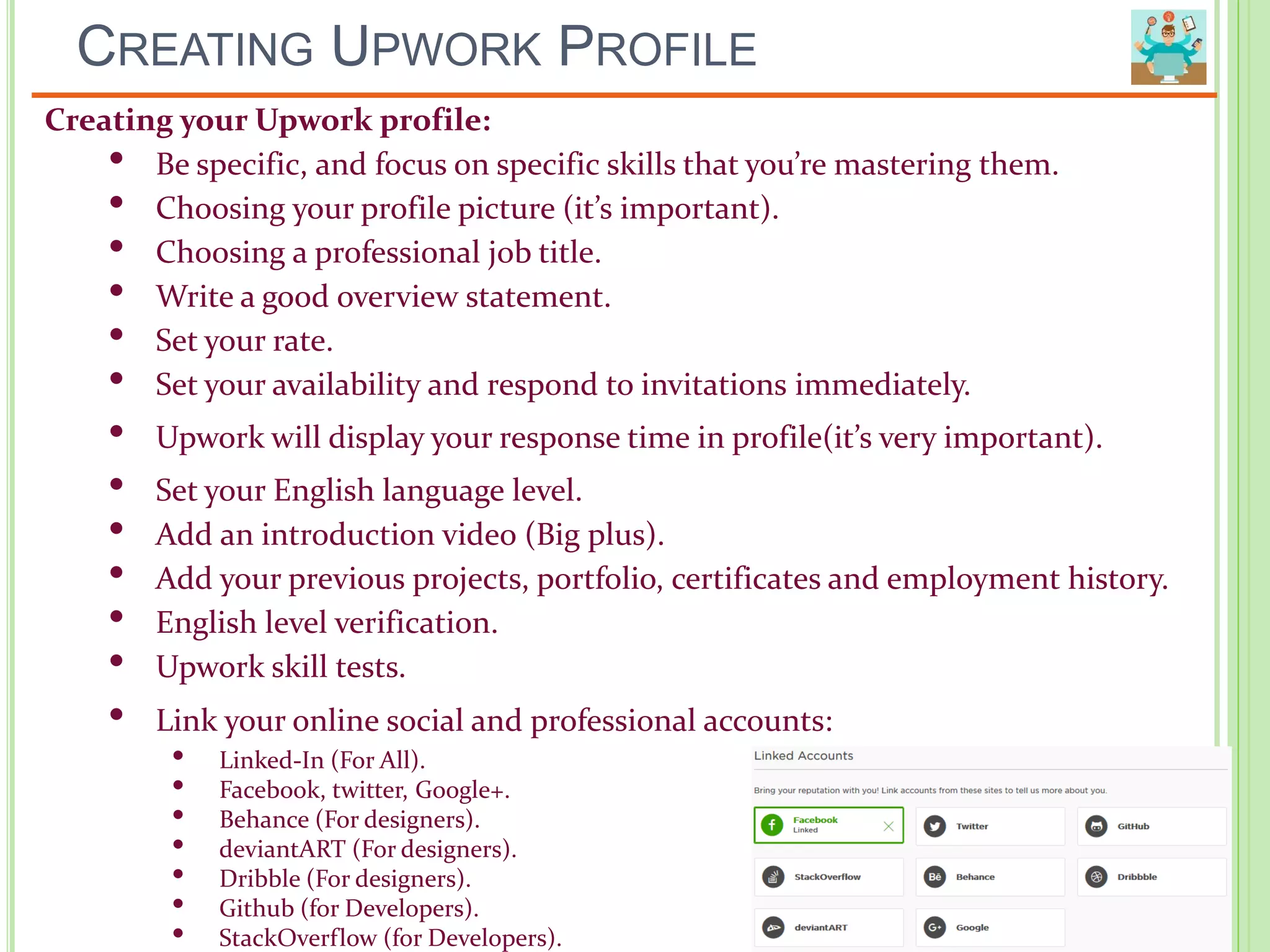 Creating a successful Upwork profile. | PDF