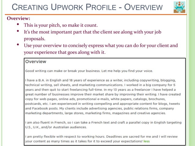 Creating a successful Upwork profile. | PDF | Social Networking | Internet