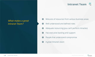 Intranet Success Part 2: Defining your ideal intranet project team | PPT