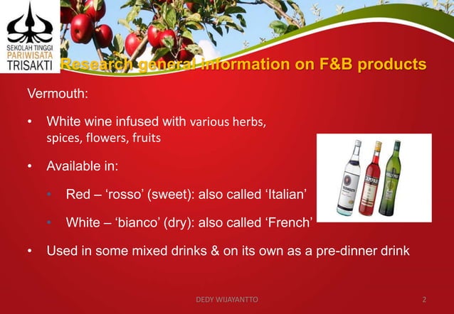 Part 2 food & beverage product knowledge | PPTX
