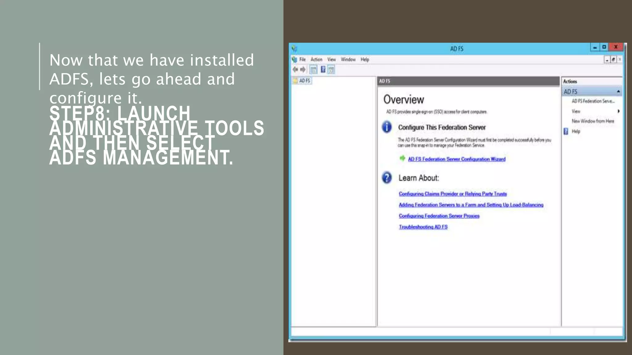 Part 2 - Setup ADFS (Active Directory Federation Service) | PPTX ...