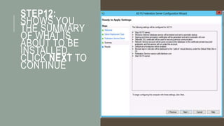 Part 2 - Setup ADFS (Active Directory Federation Service) | PPTX ...