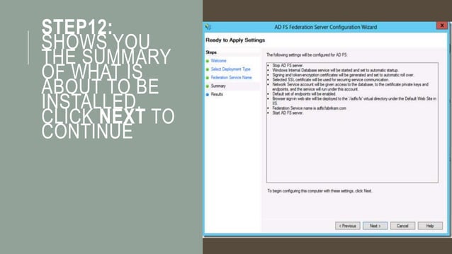 Part 2 - Setup ADFS (Active Directory Federation Service) | PPTX | Computing | Technology ...