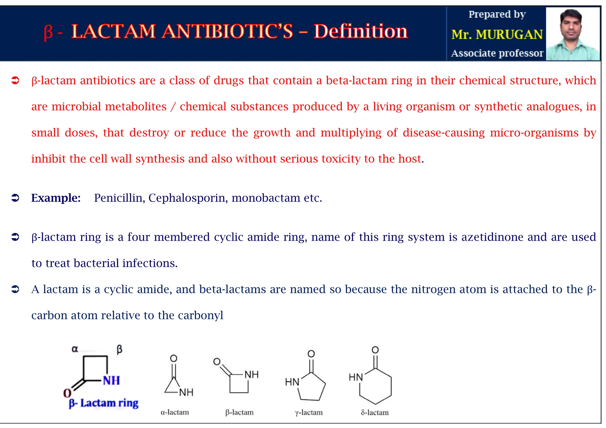 MC - 3, Unit - 1, Part 2 - ß-Lactam Antibiotic.pdf