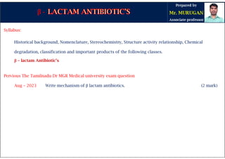 MC - 3, Unit - 1, Part 2 - ß-Lactam Antibiotic.pdf