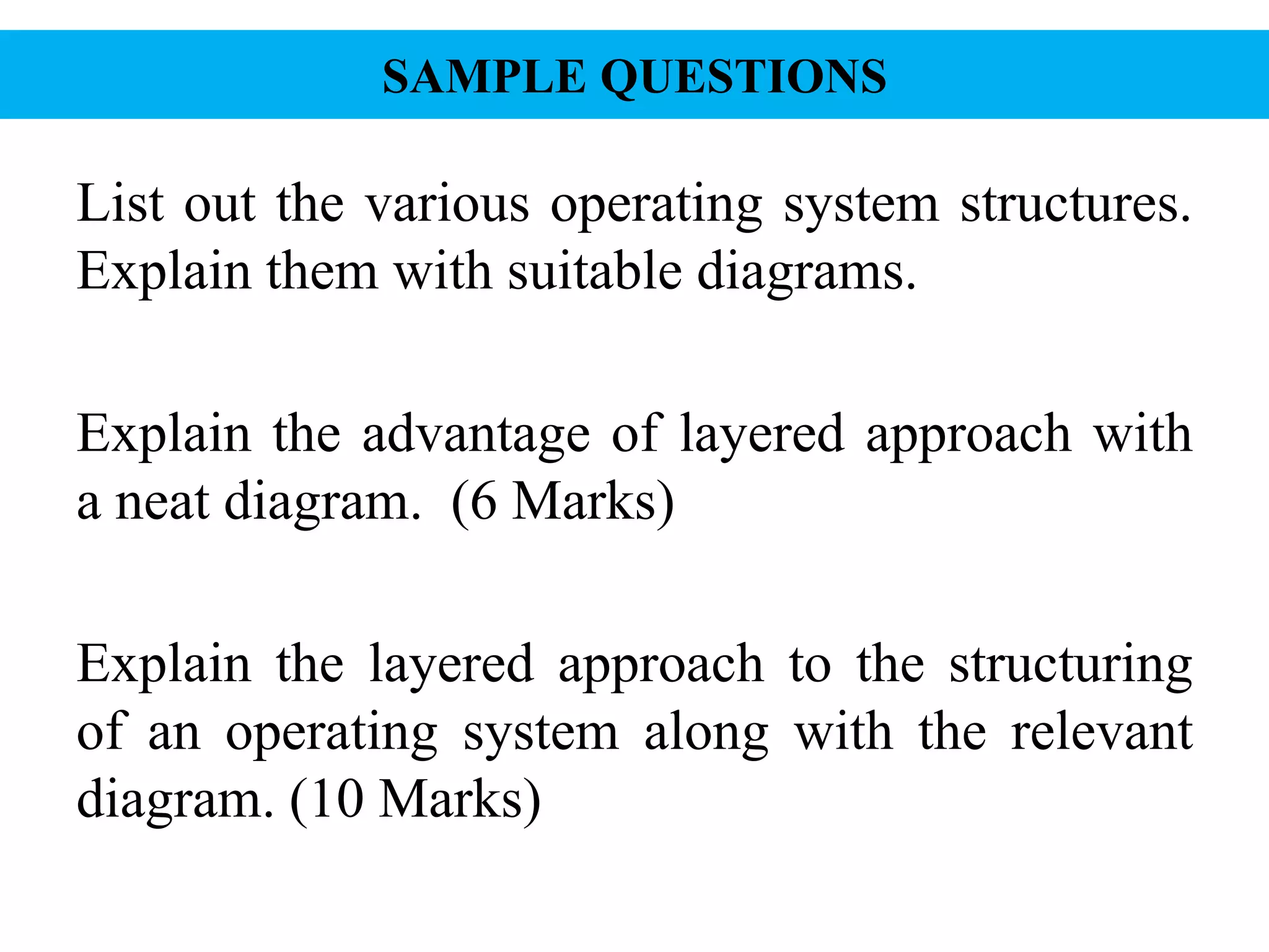 OPERATING SYSTEM SERVICES, OPERATING SYSTEM STRUCTURES | PPT