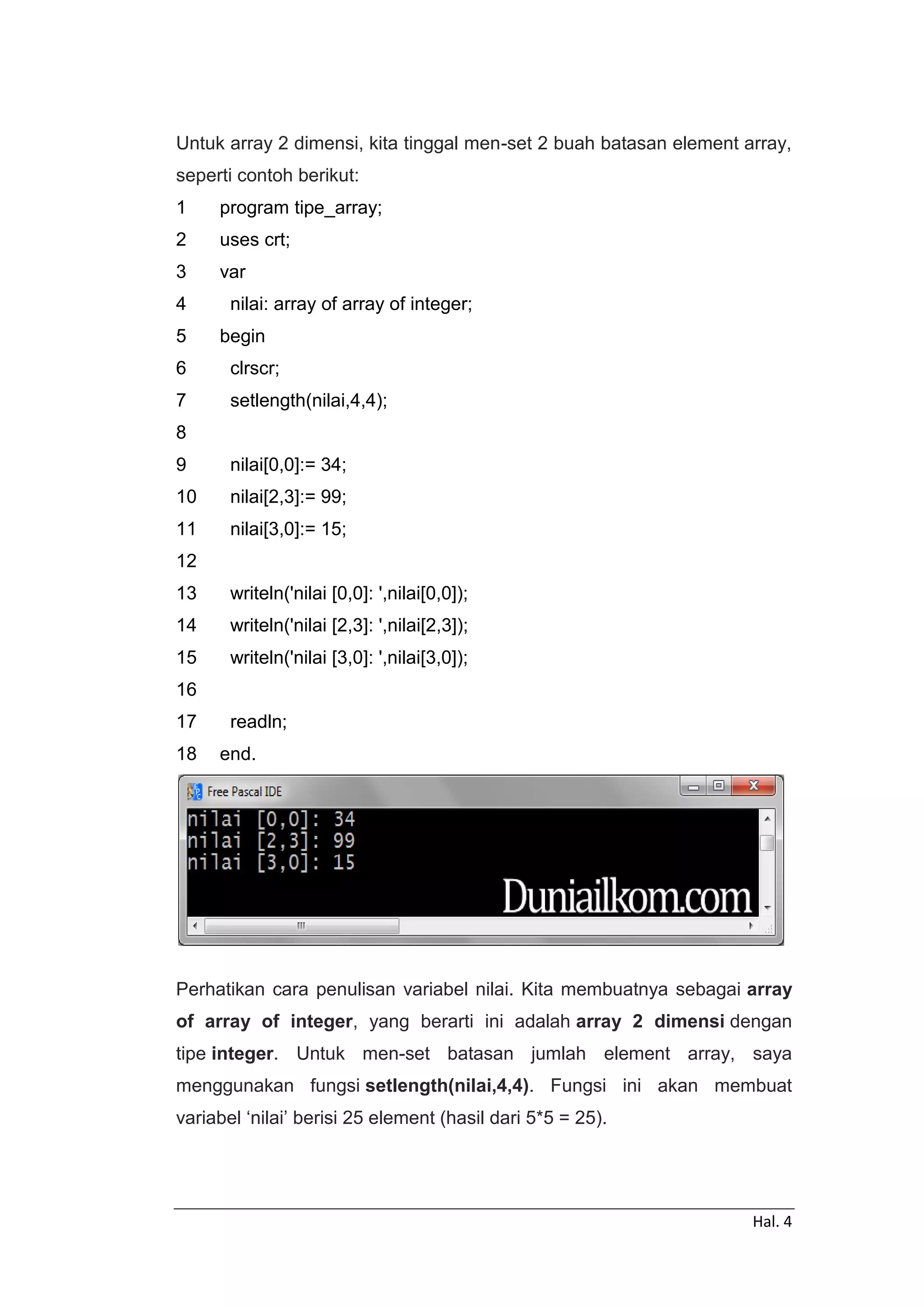 Part 21 Array Dinamis | PDF