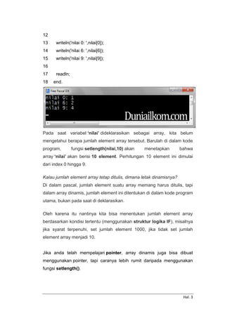 Part 21 Array Dinamis | PDF