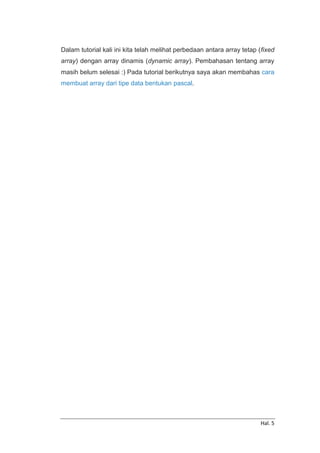 Part 21 Array Dinamis | PDF