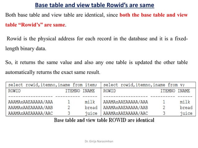 Part 25 view vs. mv | PPT
