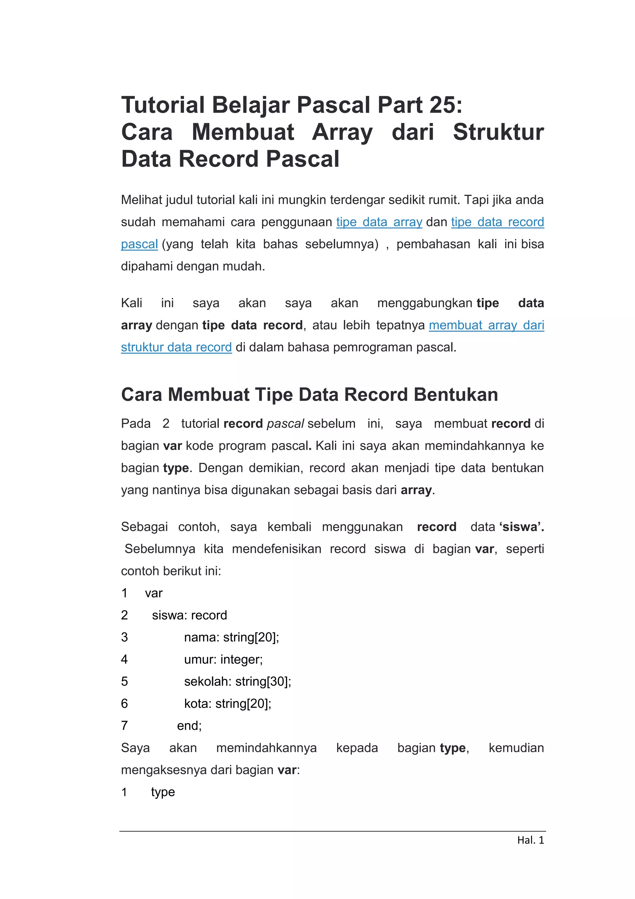 Part 25 Array Record | PDF