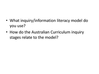 Inquiry Skills: Alignment across the Australian Curriculum | PPT