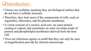 VIRUS PHARMACEUTICAL MICROBIOLOGY (BP303T)Unit-IIIPart-2Study of ...
