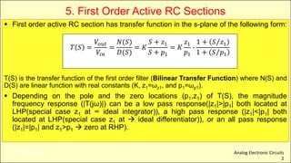 Active RC Filters Design Techniques | PPT