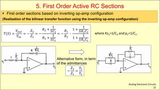 Active RC Filters Design Techniques | PPT