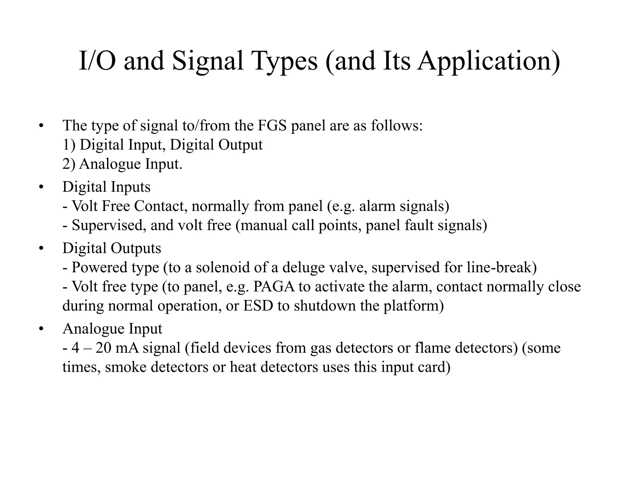 Fire and Gas Detection System : Part 2_Block Diagram_Philosophy, Signal ...