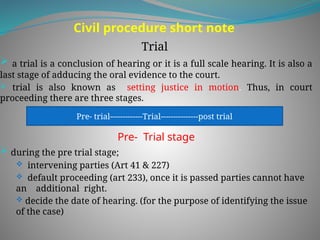 Part 2 Civil procedure short note.pptx new | PPTX